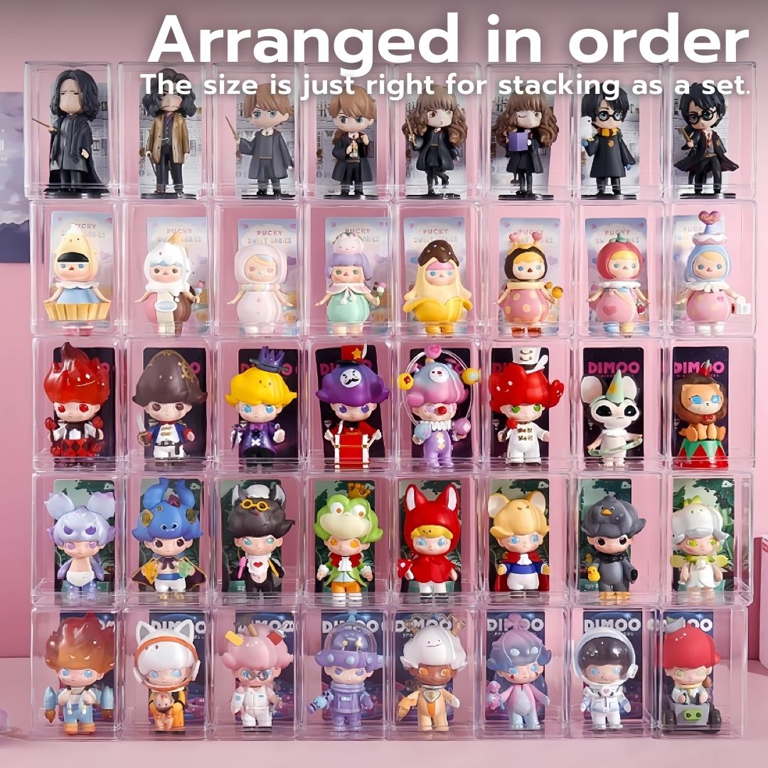 Transparent acrylic blind box storage box single doll display cabinet ...