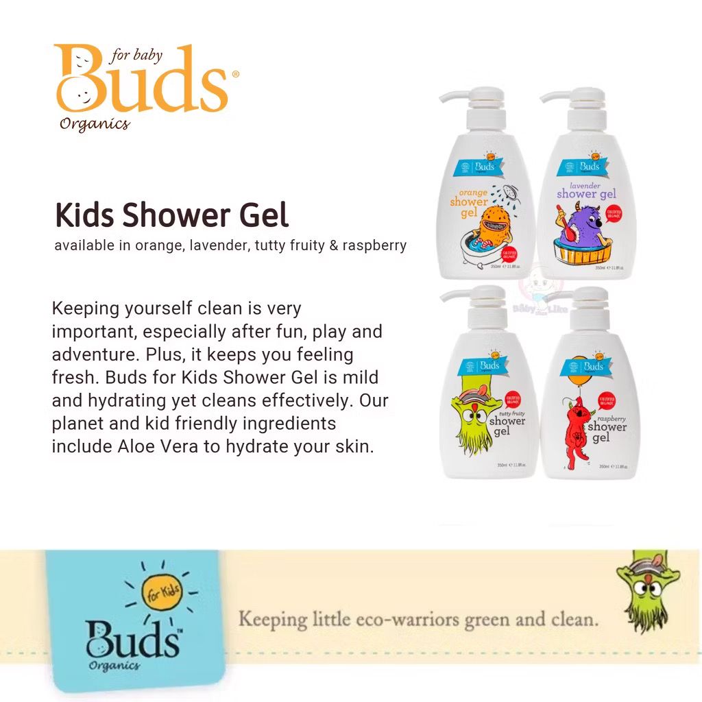 Buds Kids Shampoo 350ml / Shower Gel 350ml | Shopee Malaysia