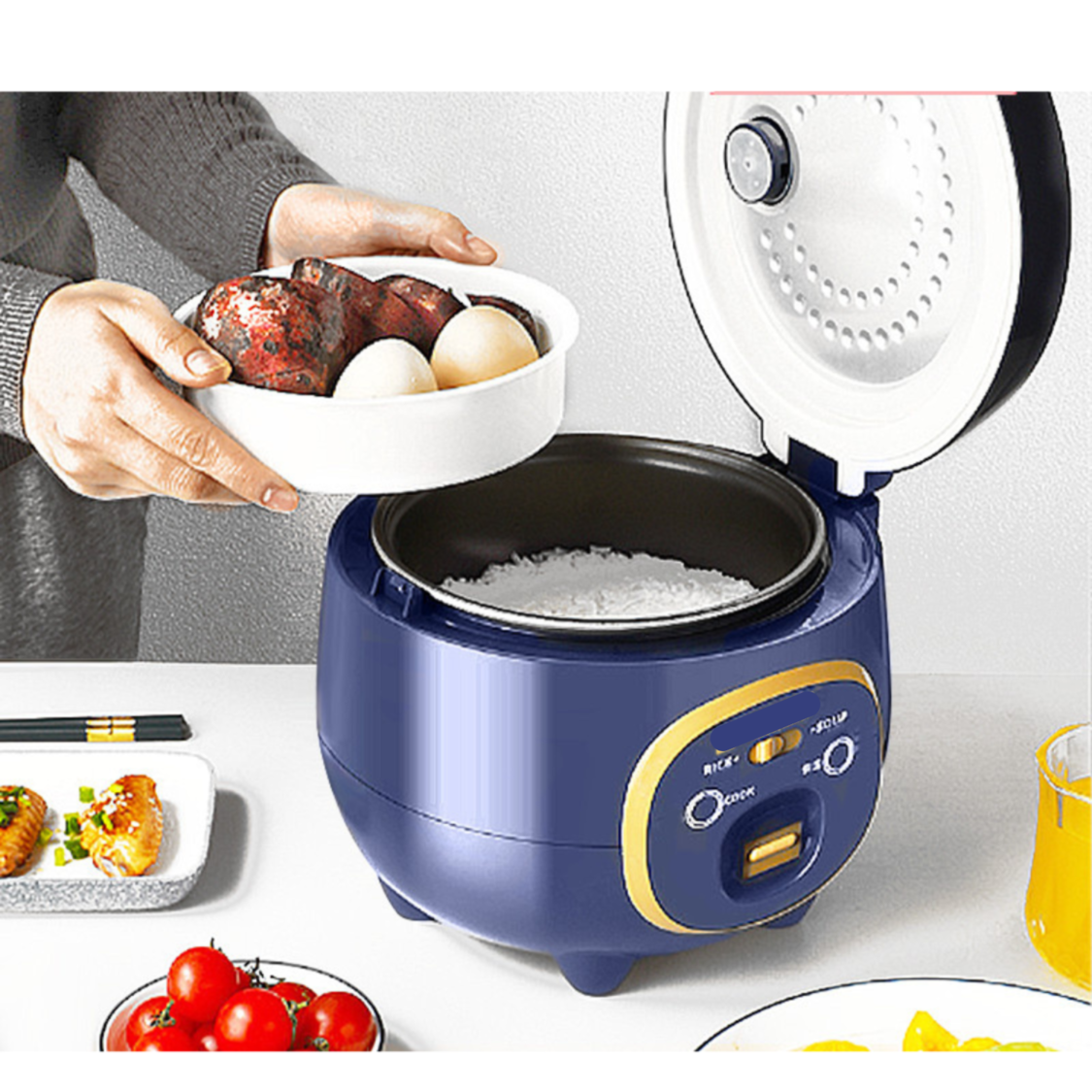 Swiss Thomas Electric Rice Cooker with Durable Non-Stick Aluminum Pot ...