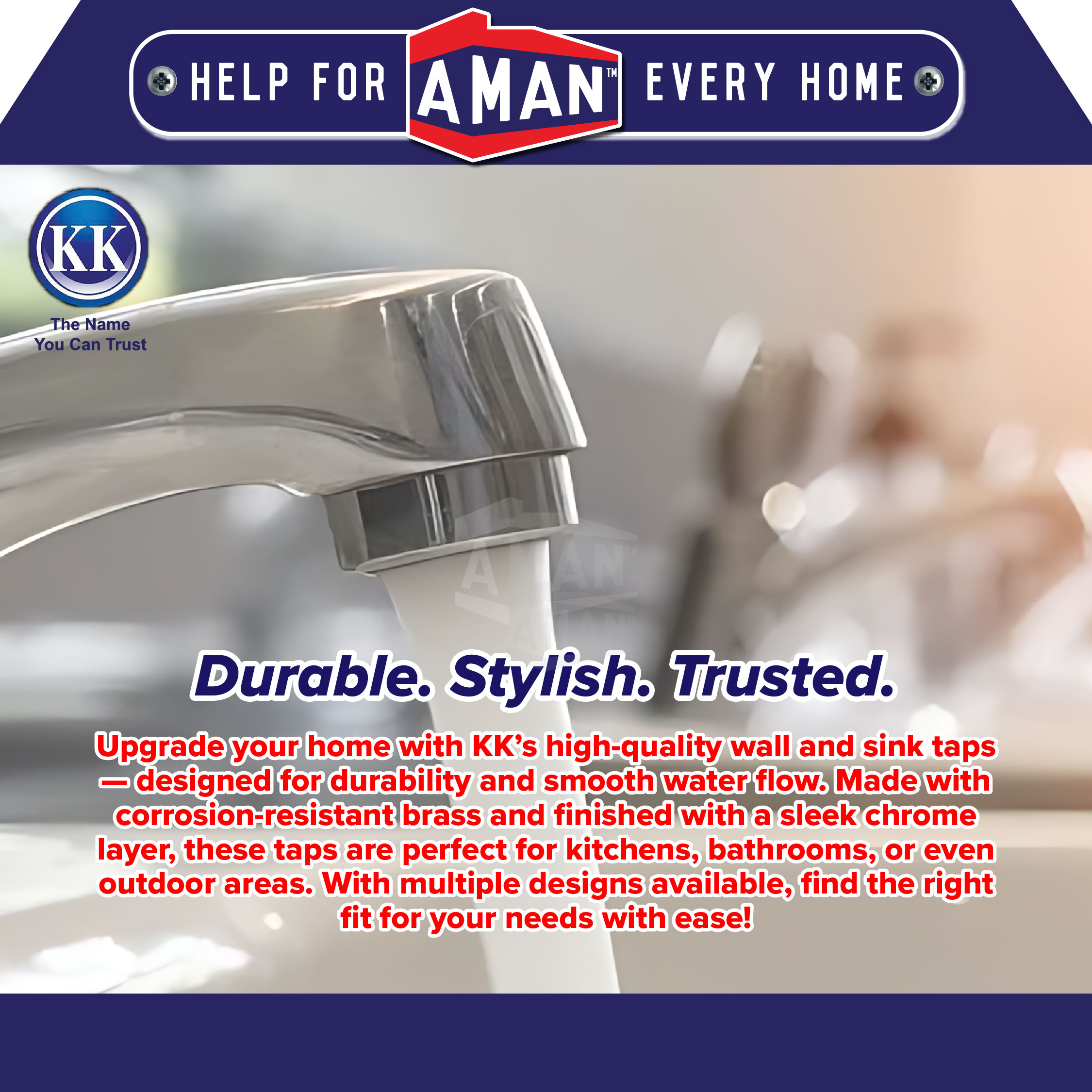 KK BRAND Bib Tap Faucet Bibtap Chrome Wall Tap Pillar Tap Sink Tap Water Tap Basin Tap Faucet ...