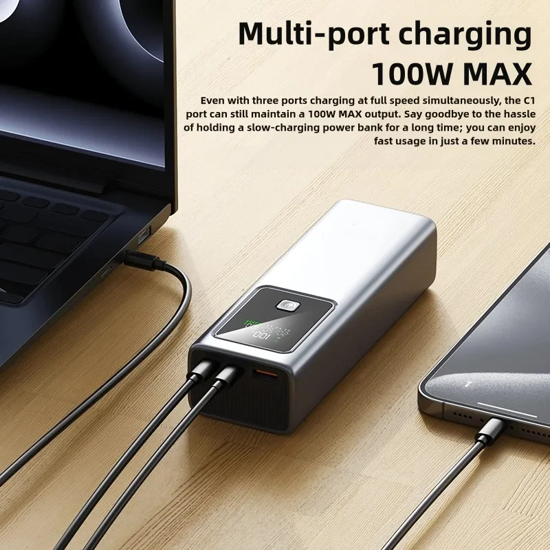 100W LAPTOP POWER BANK 50000mAh Multi port 65WFast Charging QC+PD Quick ...
