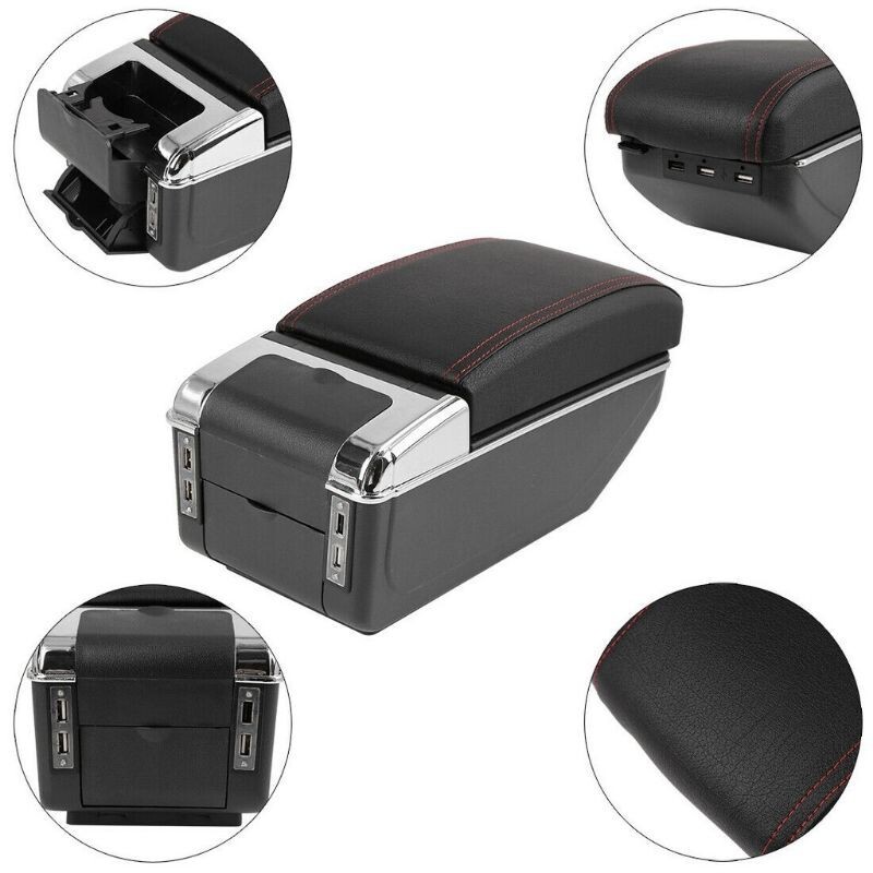 7USB Double Layers Arm rest Cup Holder Arm Rest Axia Aruz Myvi Bezza ...