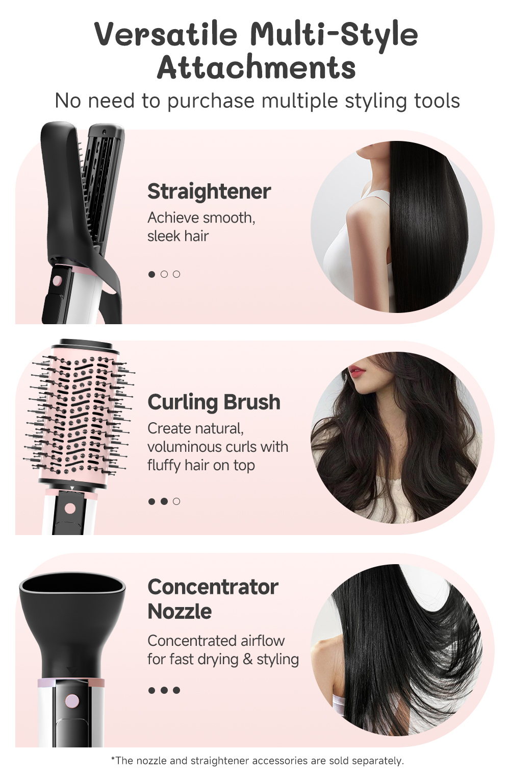 【Simplus×Butterbear】Hair Dryer Brush Dry & Wet 4-In-1 Styling Brush ...
