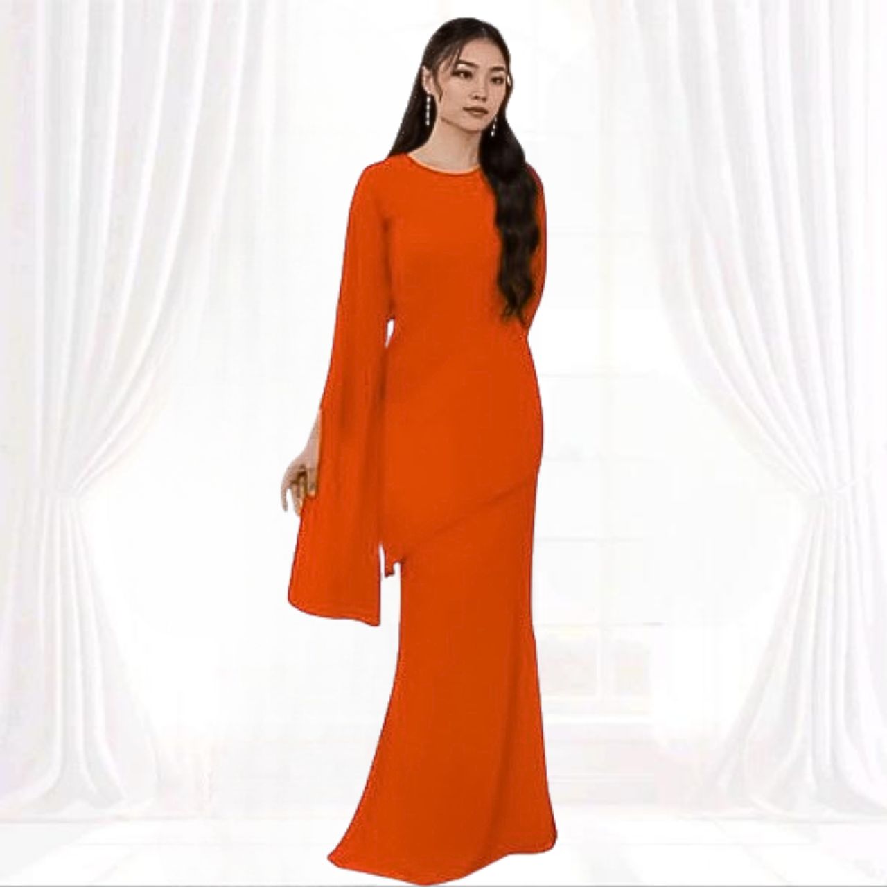 KALILA MERMAID DRESS CERUTY BABYDOLL, Kain jenis CEY, QUEEN DRESS, baju ...