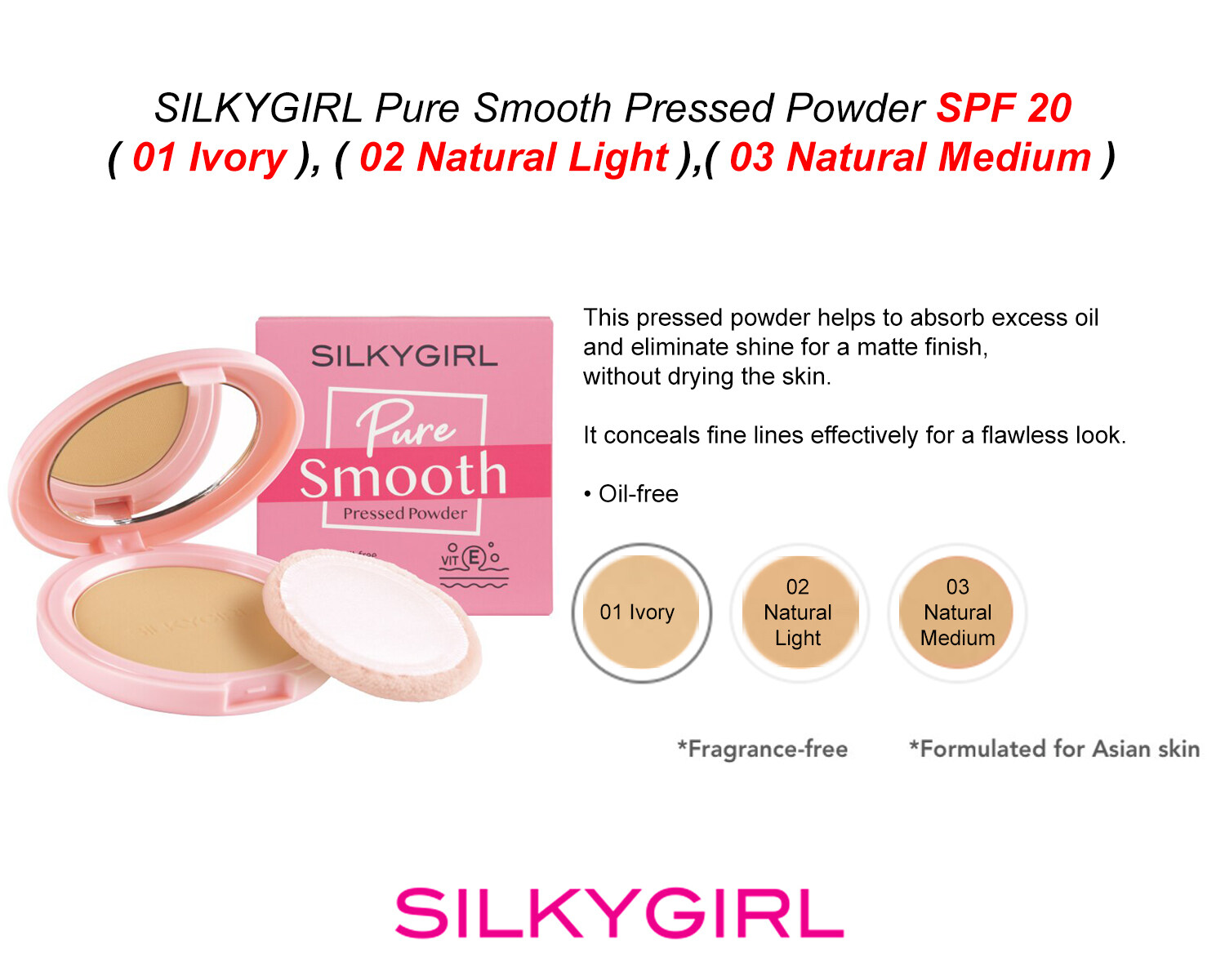 Silkygirl Pure Smooth Pressed Powder | Shopee Malaysia