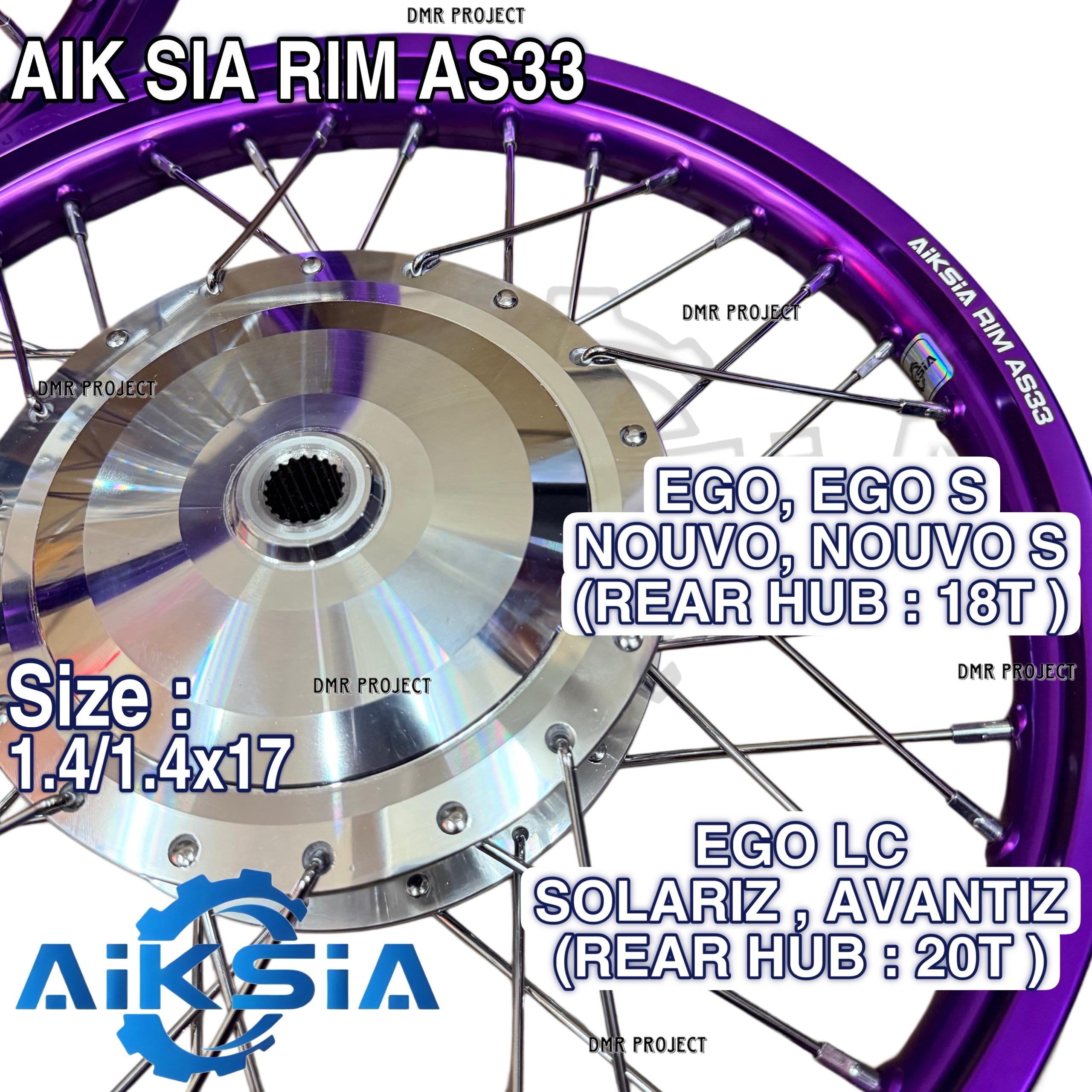 ALLOY RIM SCOOTER 1.40x17 EGO,EGO S,NOUVO S,EGO LC,AVANTIZ,SOLARIZ AIK ...