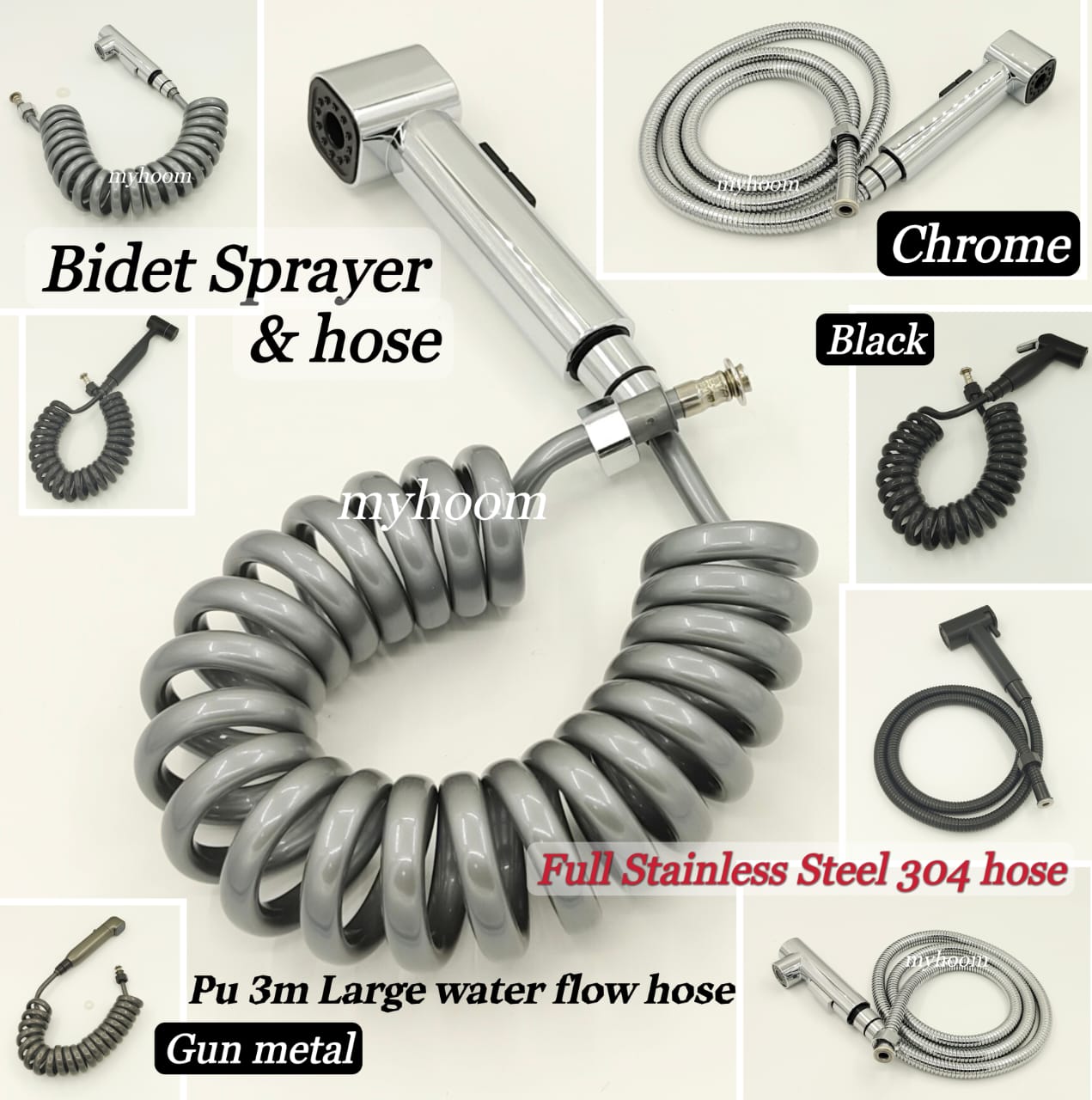 ABS Bidet Set/Regulator Sprayer/Stainless Steel Bidet Set/Flexible ...