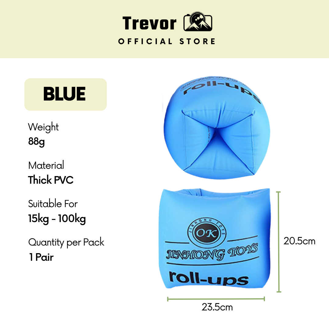TREVOR Swimming Arm Float [1 Pair] - Inflatable Pump Double Airbag Kids ...