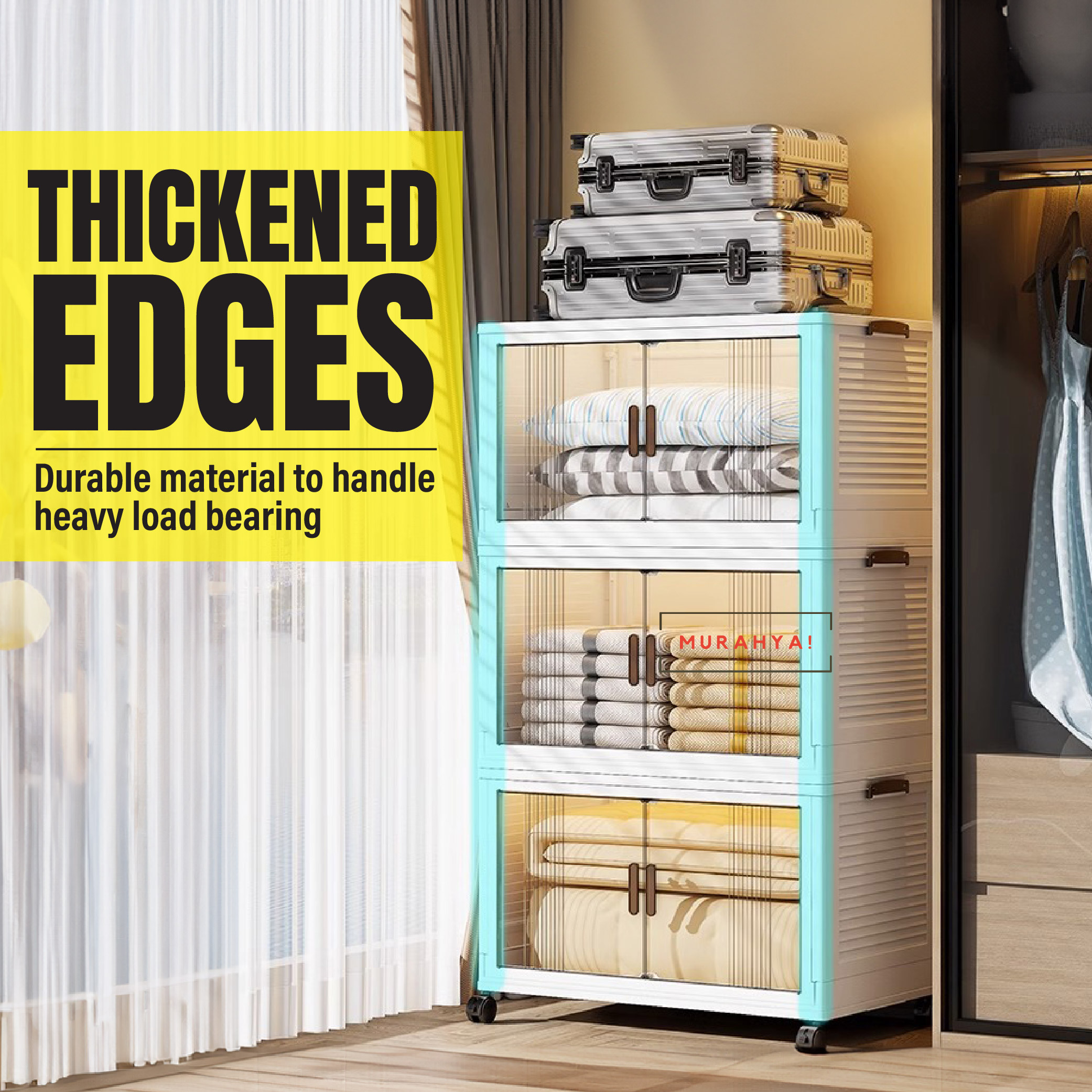 Storage Cabinet Organizer Multipurpose Moveable Stackable Folding ...