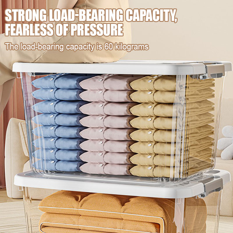 Transparent Storage Box Kotak Simpanan Roda Storage Box with Lid ...