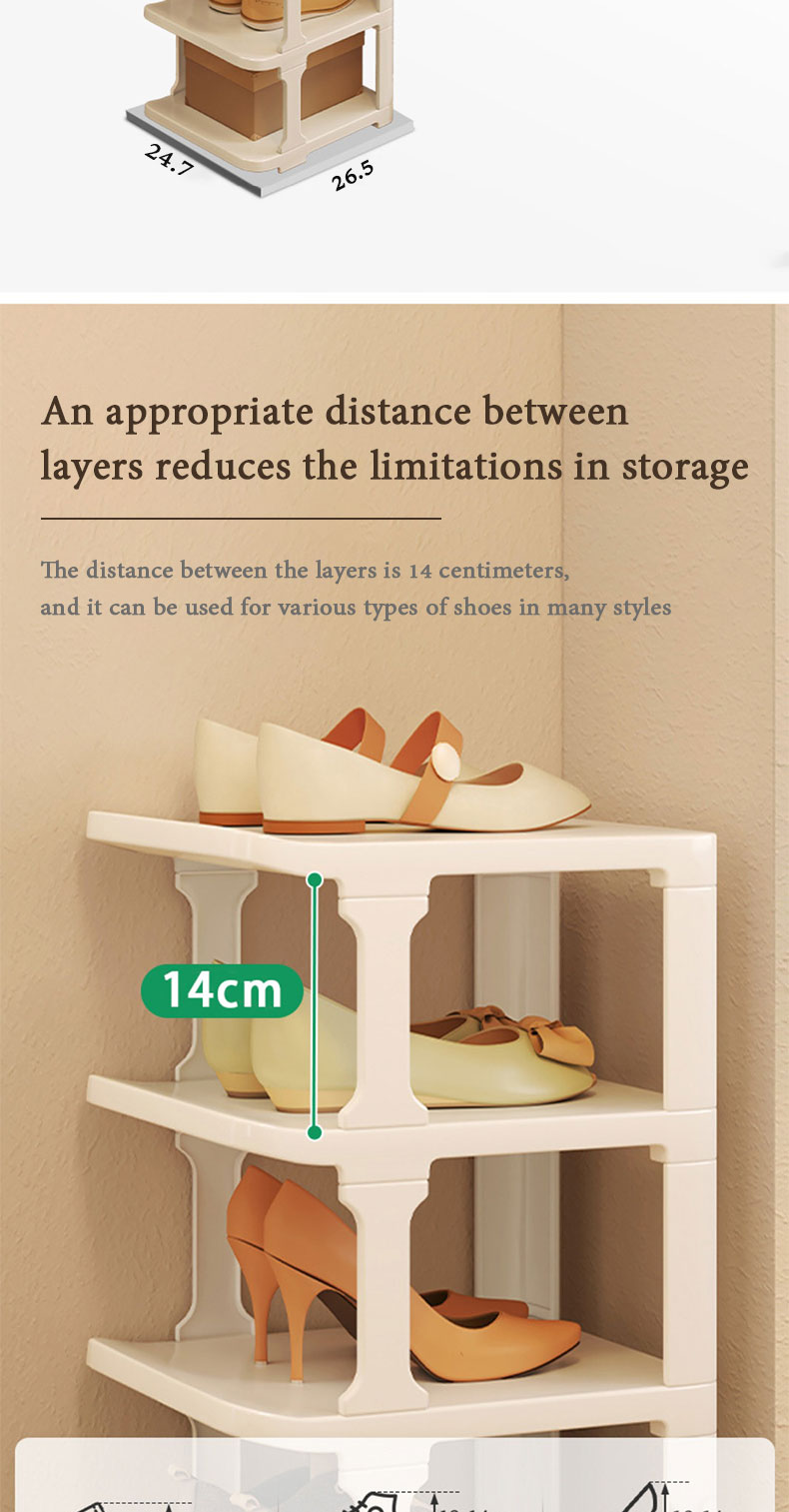 Shoe Rack Multi Layer Foldable Narrow Shoe Rack Plastic Simple Shoe ...