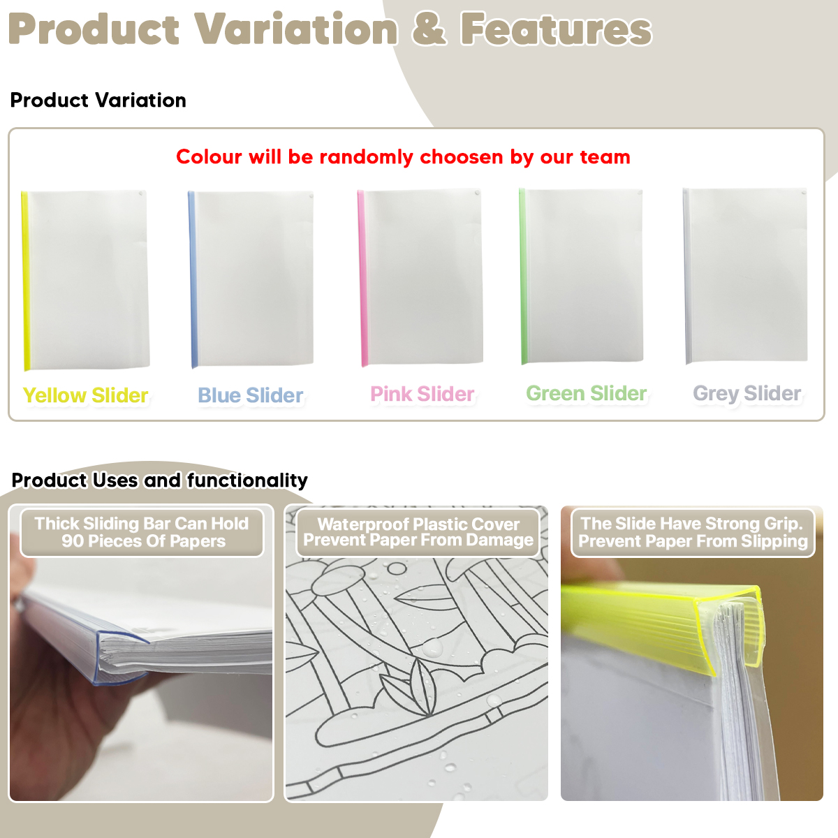 A4 Fail Plastik Sliding File Folder Paper Organizer -(PCS) Fail Sijil ...