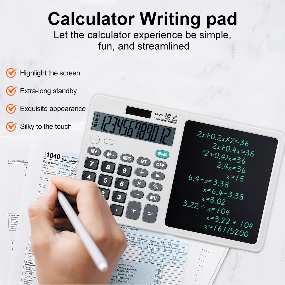 SANSONIC Calculator Writing Pad Smart Scientific Calculator 7 Inch LCD ...