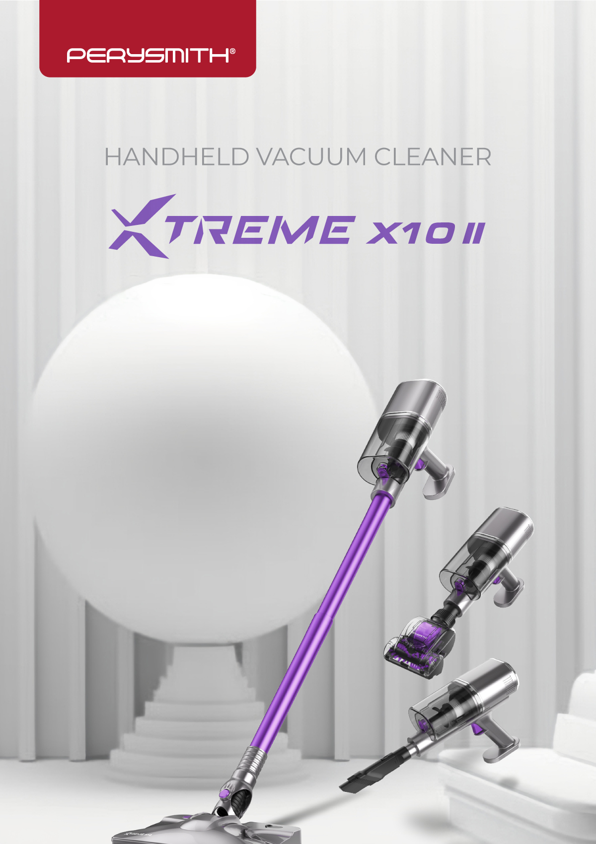 PerySmith X10 II Dust Mites Brush & Mop Handheld Vacuum Cleaner Xtreme ...