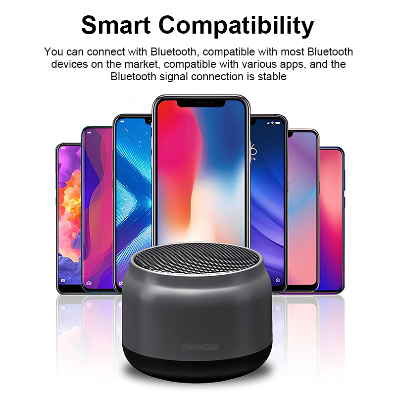 MEEGOO Bluetooth Speaker TWS HD Stereo Surround Sound Subwoofer Loudspeaker Mini Sound Box ...