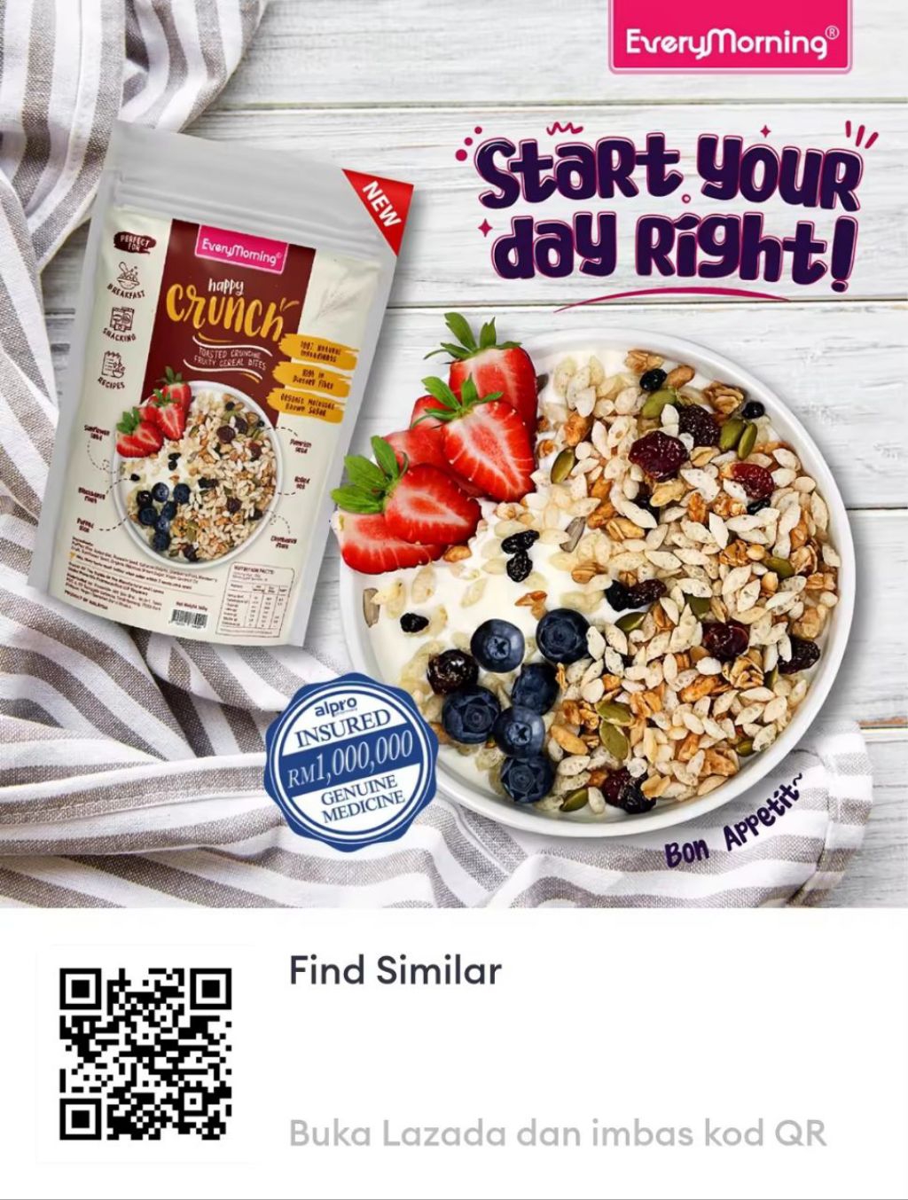 Every Morning Happy Crunch Granola (Ready Stock) | Shopee Malaysia