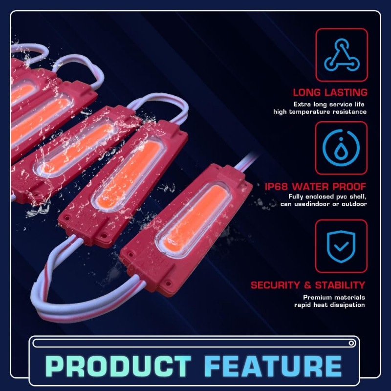 20 Pcs Warning LED Modules 12V LED Module Truck Side Marker Indicator ...