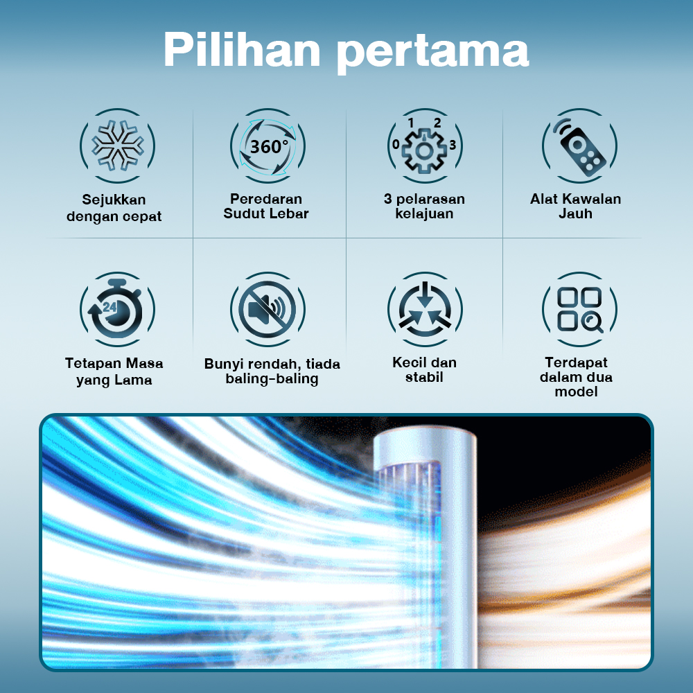 Simmo Tower Fan Bladeless Fan Remote Control Bladeless Standing Fan ...