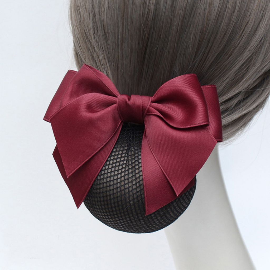 Ballet Dance Skating Crochet Hair Nets Hair Net for School Work Bow ...