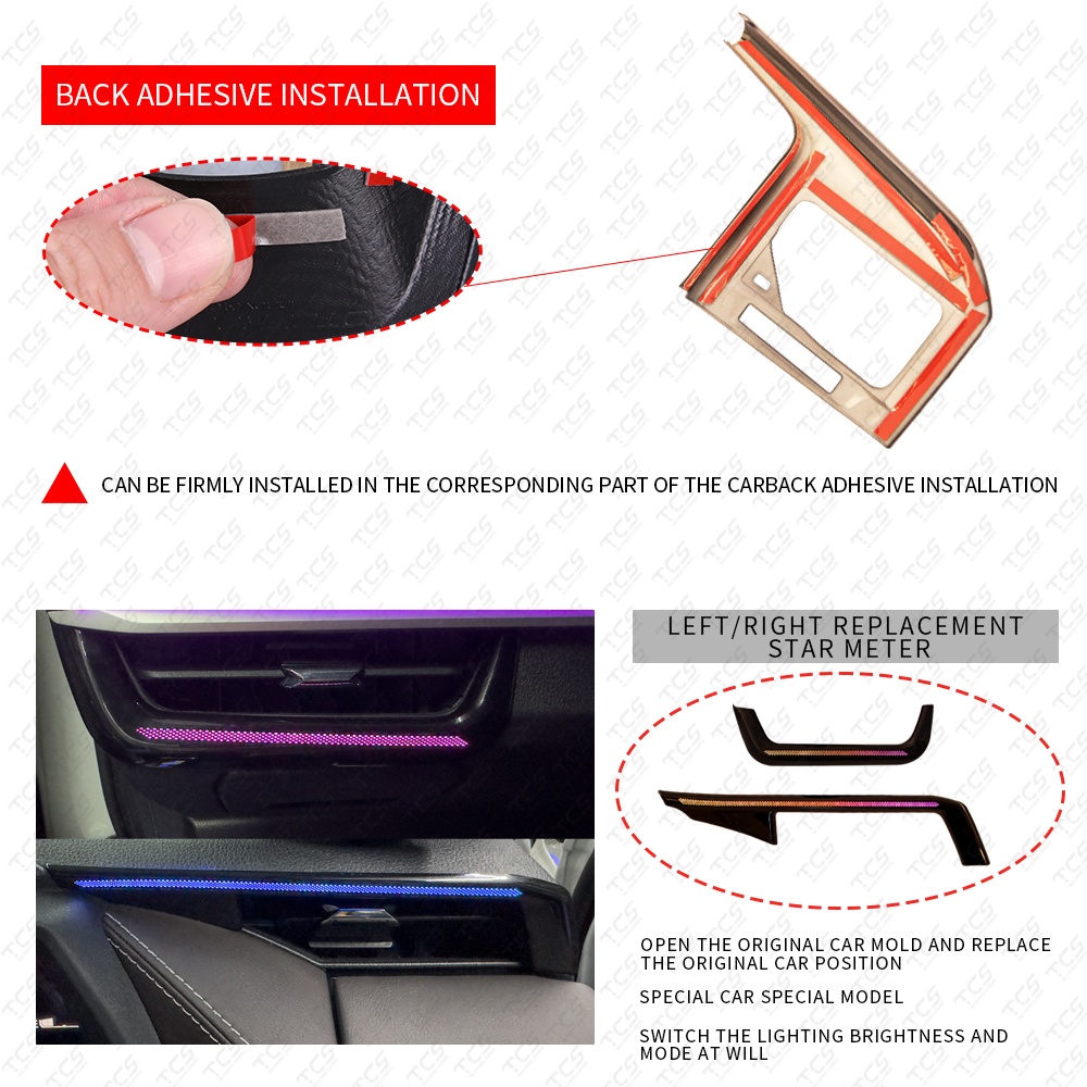 TCS NEW TOYOTA VIOS AC100 2023-2026 CAR TCS SMART RGB AMBIENT LIGHT LED ...