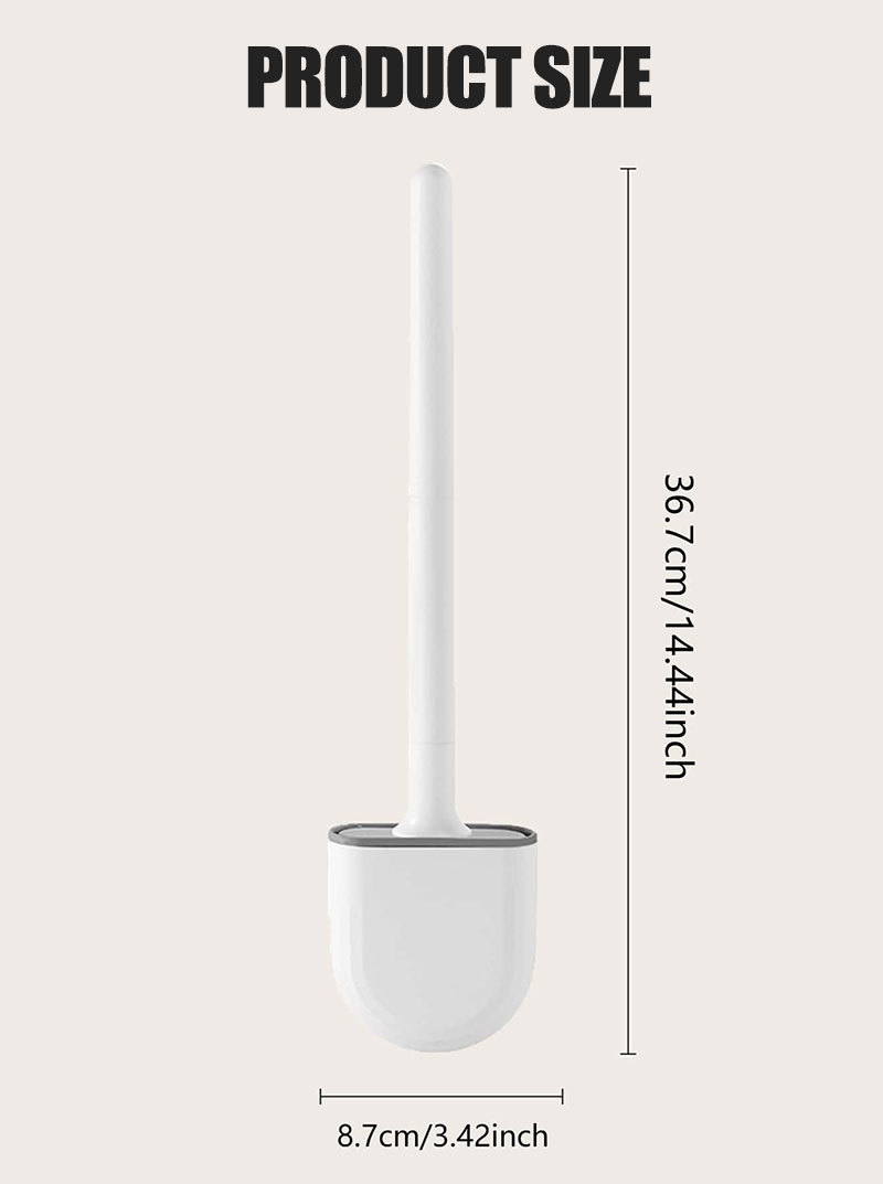 Toilet Brush with Holder Berus Tandas Silicone Toilet Bowl Cleaning ...