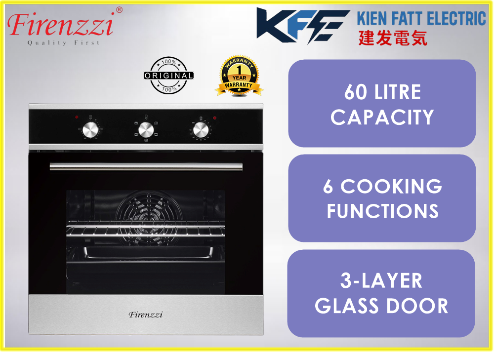 Firenzzi Built-In Oven 60 Litre Capacity With 6 Cooking Function ...