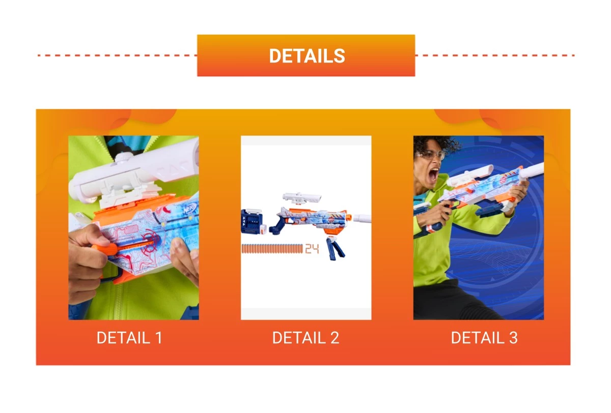 Nerf Loadout Arctic Zerostriker Foam Dart Blaster & 24 Nerf N1 Darts ...