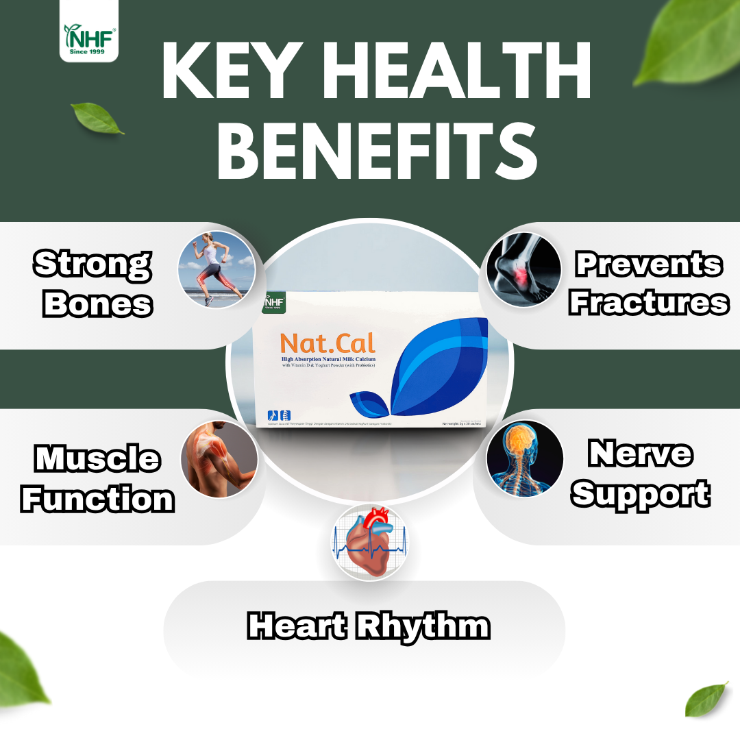 NHF Natural Calcium NatCal World's Best Calcium Supplement + Magnesium ...