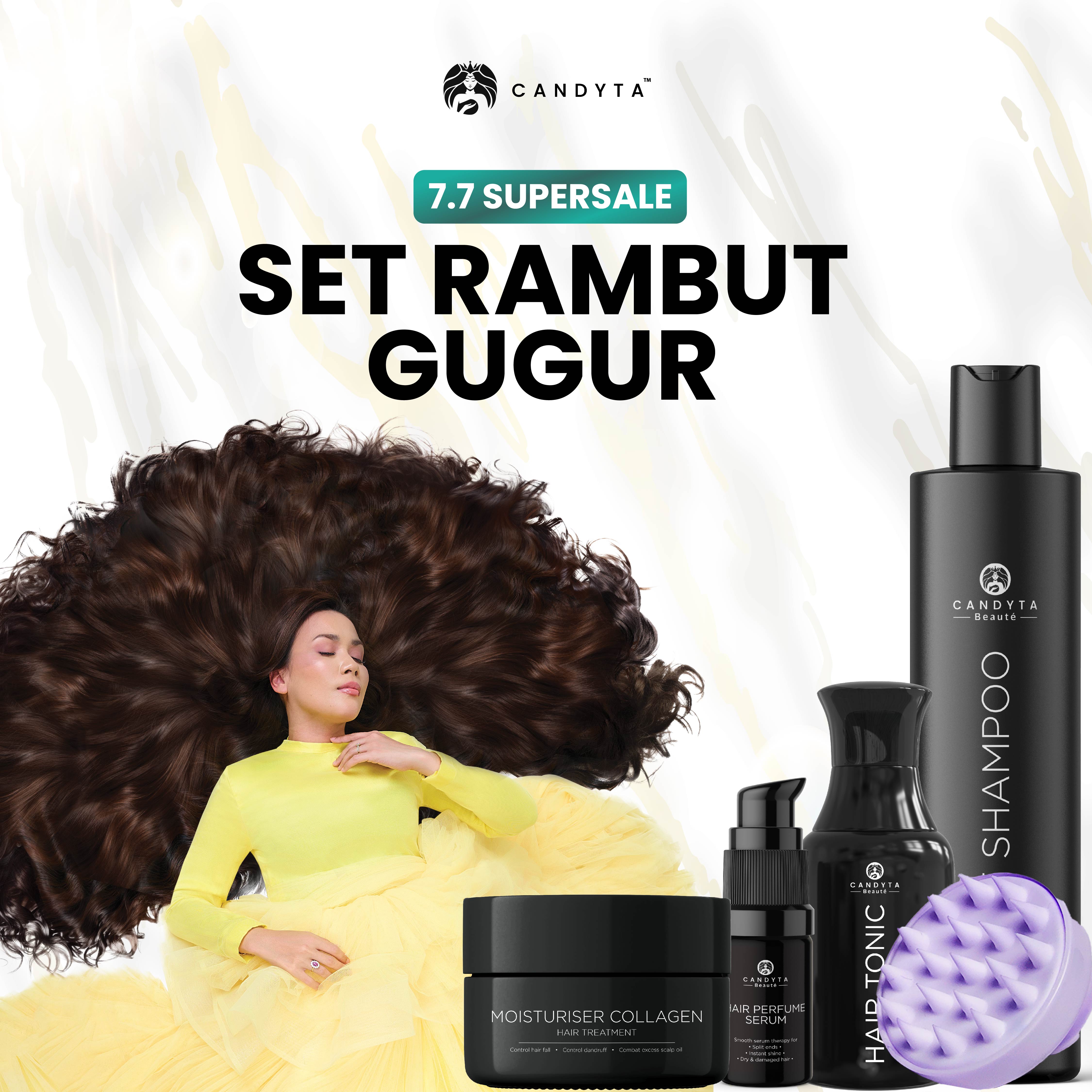 CANDYTA SET RAMBUT GUGUR RATU CANDYTA EIRA SYAZIRA RAMBUT ROSAK RAMBUT GUGUR BERKELEMUMUR ...