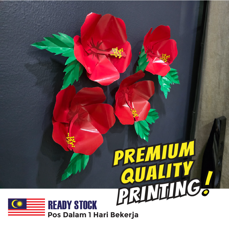 Kraf DIY Patriotisme Bunga Raya 3D Aktiviti Murid Hari Merdeka Hiasan ...