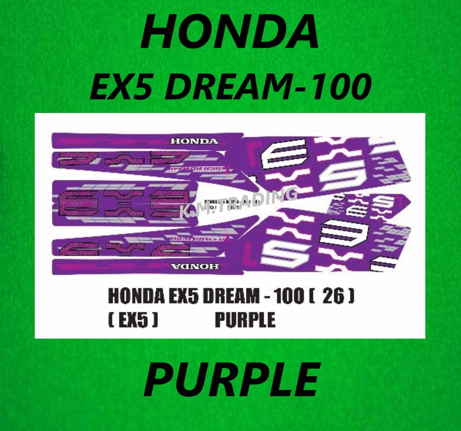 HONDA EX5 DREAM-100 (26) BLACK/BLUE/PURPLE/RED (CP2025) | Shopee Malaysia