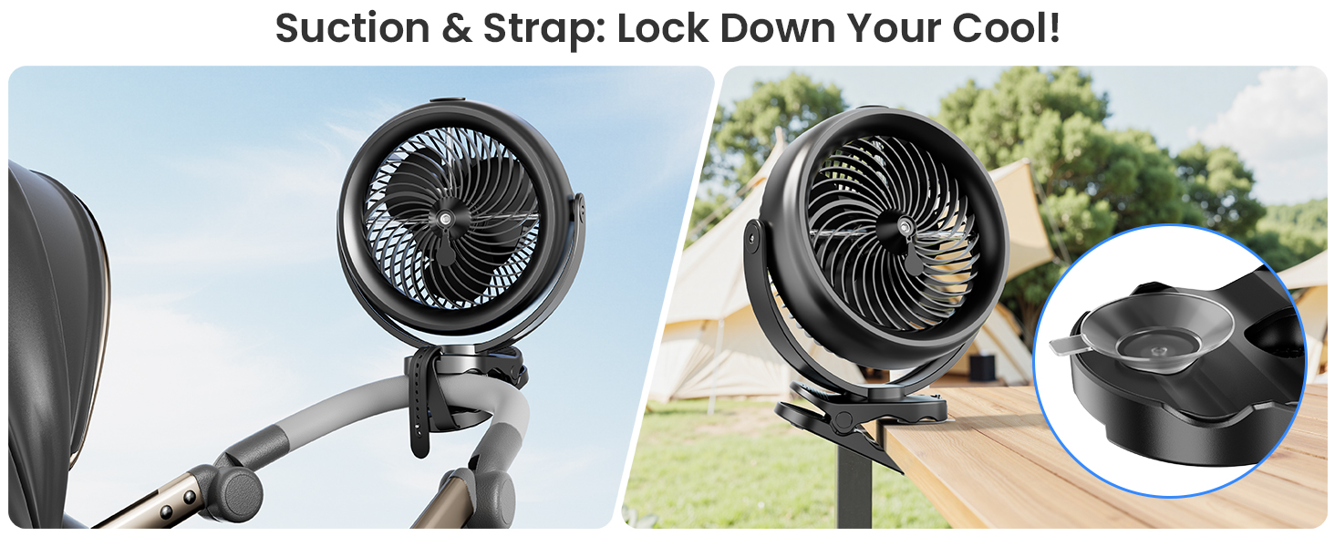 ATENGE 9-inch Clip Fan Portable 10000mAh USB Charging Water Mist Spray ...