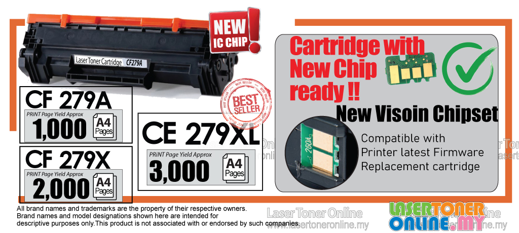 Compatible Toner CF279X 79X CF279A High Yield Cartridge H* LaserJet Pro ...