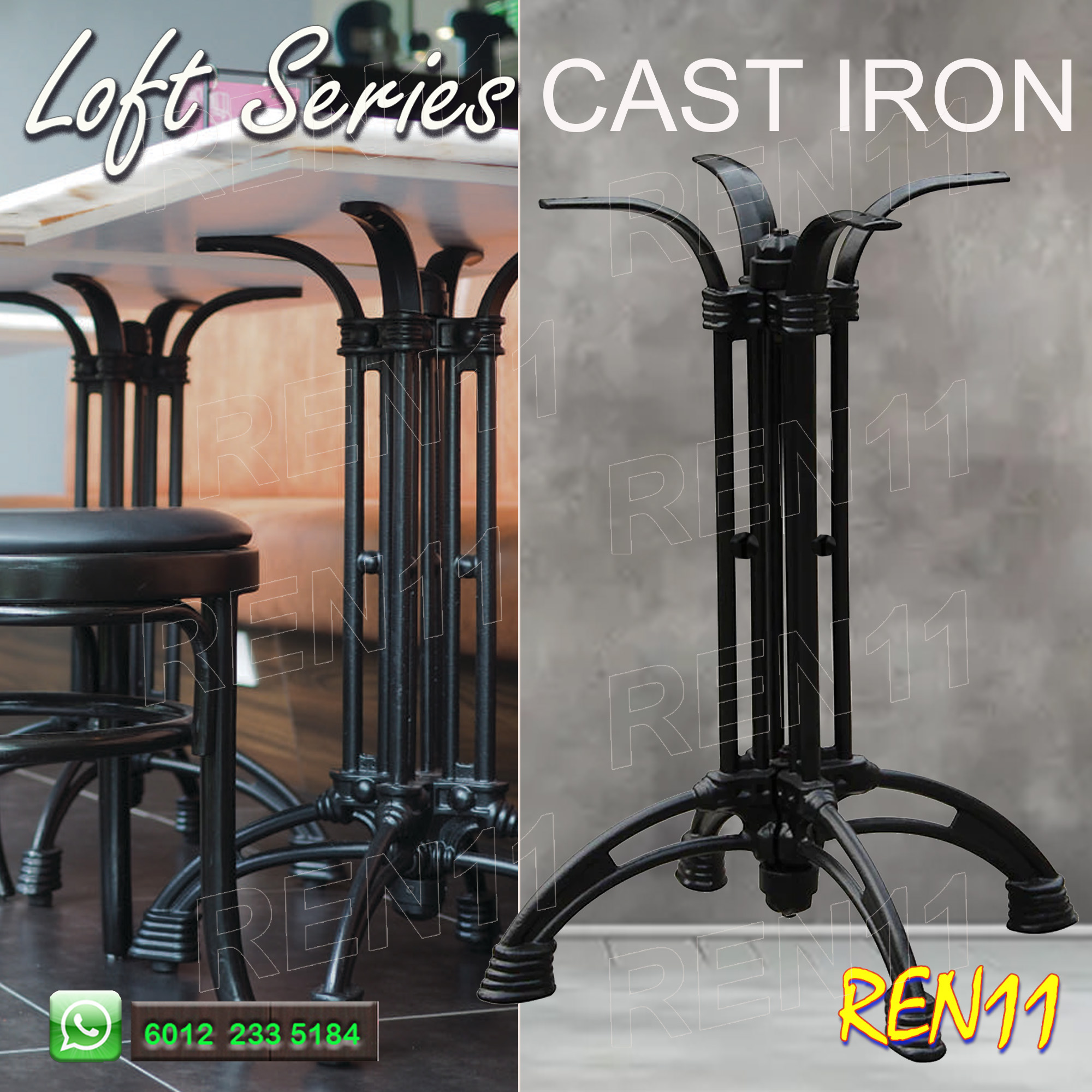 Cafe table,Table Leg, Metal Leg, Kaki besi, Kaki meja , Table Base ...
