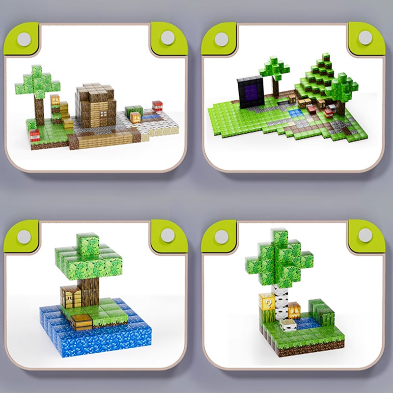 🔥Free gift🔥 200PCS My World Minecraft Creative Magnetic Cube Building ...