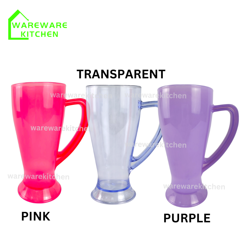 20Oz Thick Plastic Cup WIth Handle Cawan Plastik dengan Pemegang Cawan ...