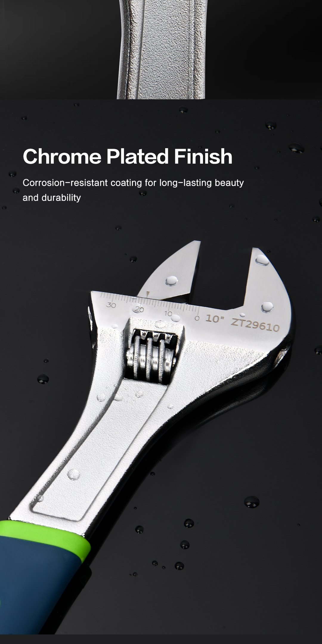 ZENTOR 4pcs Adjustable Wrench Set – 6″/8″/10″/12″ Heavy Duty Hand ...
