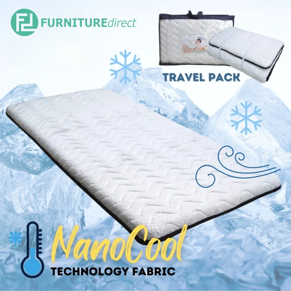 Furniture Direct NanoCool Tri fold Travel foldable Mattress camping ...