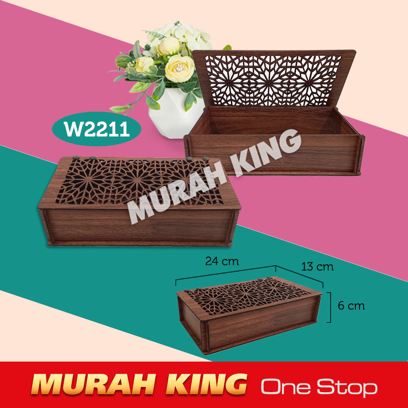 Wooden Tray Kotak Kerawang Dulang Hantaran Kahwin Tunang Nikah Gift Box ...