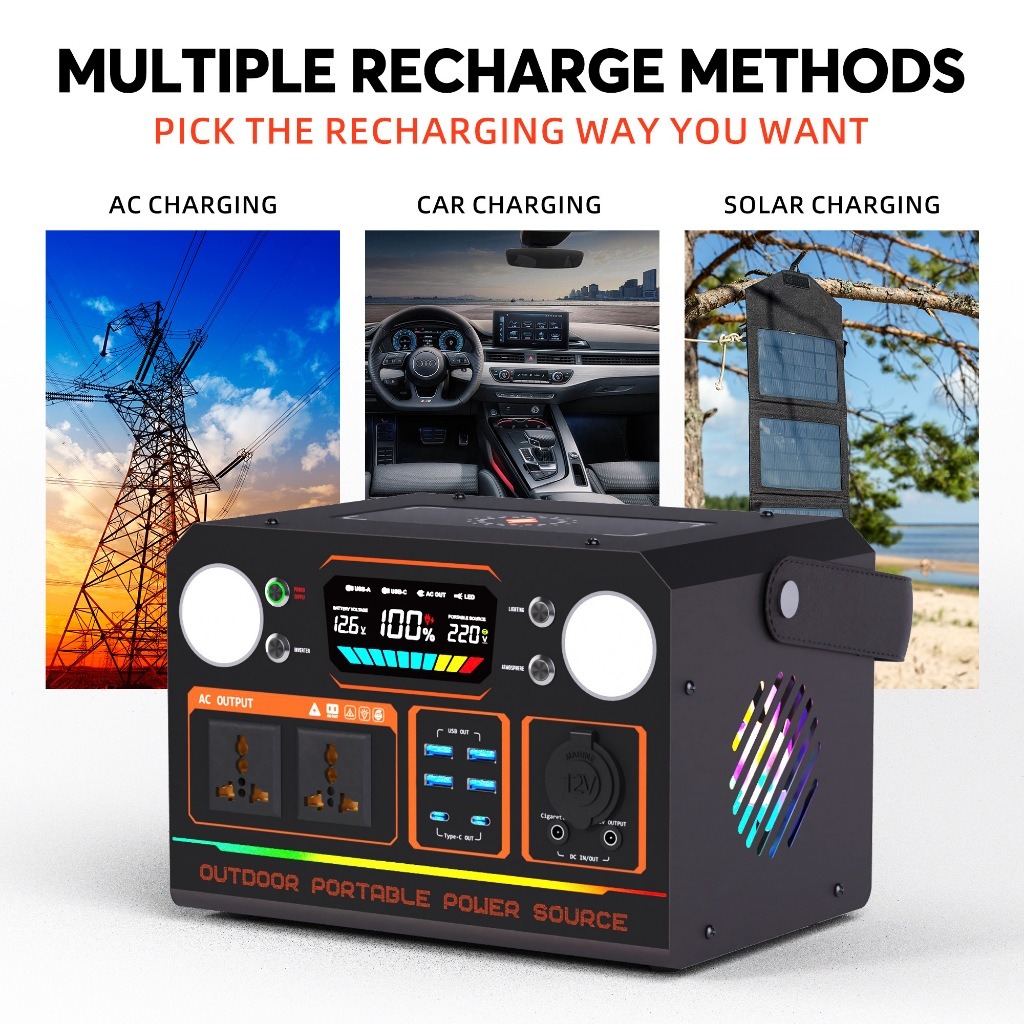 Portable Power Station 400W/600W/1,000W AC 220V Portable Power Station ...