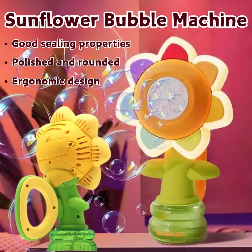 Sunflower Bubble Machine for Kids Automatic Flower Bubble Toy with ...