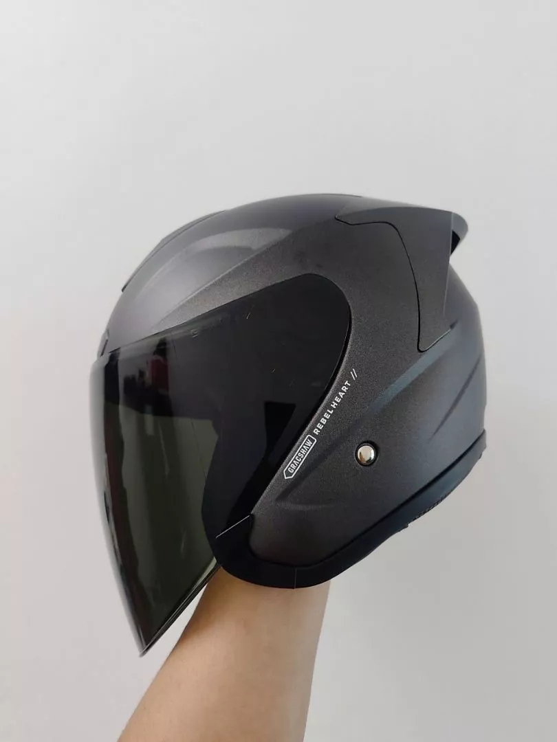 Gracshaw Helmet G838 Gaizer 2 New Upgrade Open Face Helmet Single Visor ...
