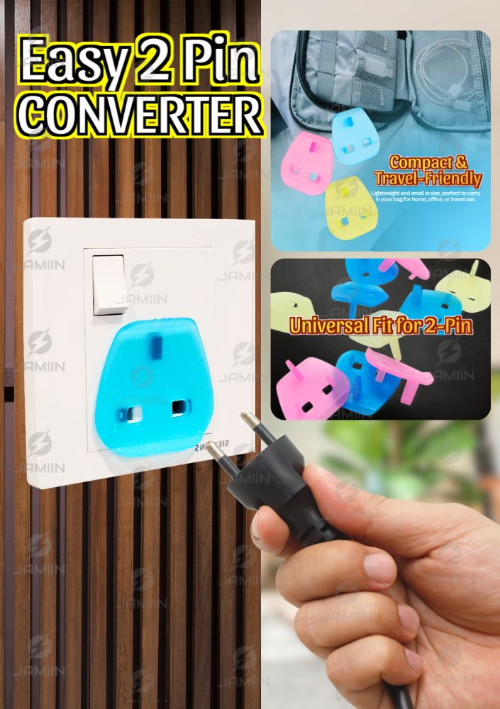 [1PC] 2 Pin Plug Converter Socket Plug Key Socket Adaptor Palam 2 Pin ...