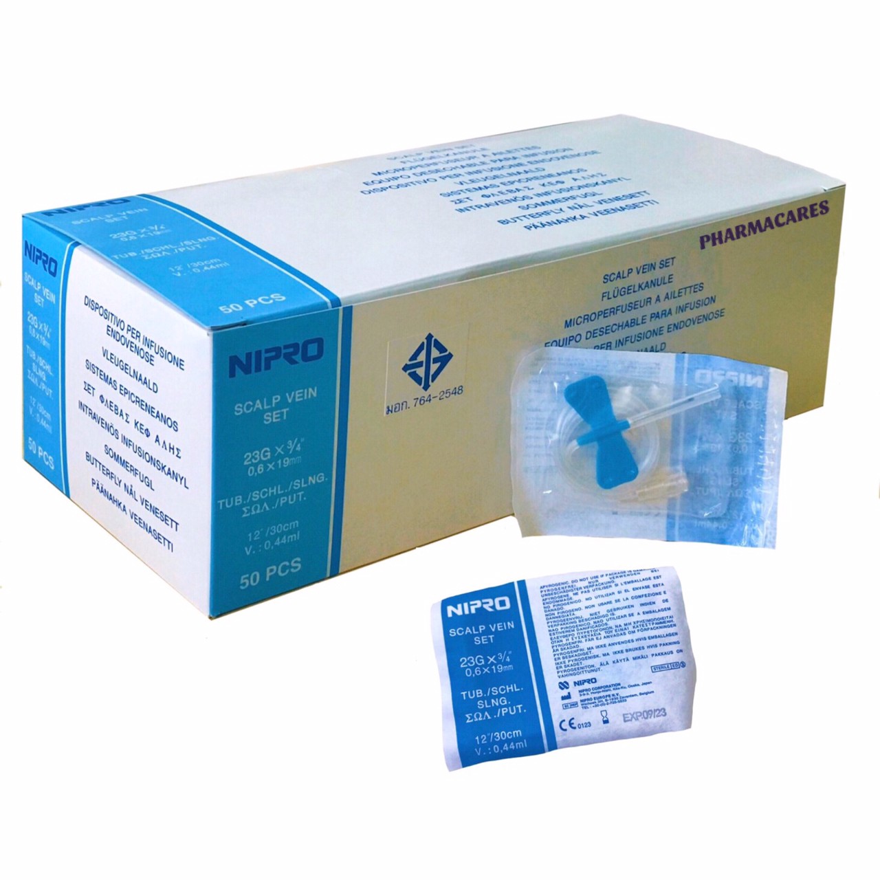 NIPRO PSV SCALP VEIN SET 23G X 3/4 INCH (19MM) ( BUTTERFLY NEEDLE) 50'S ...