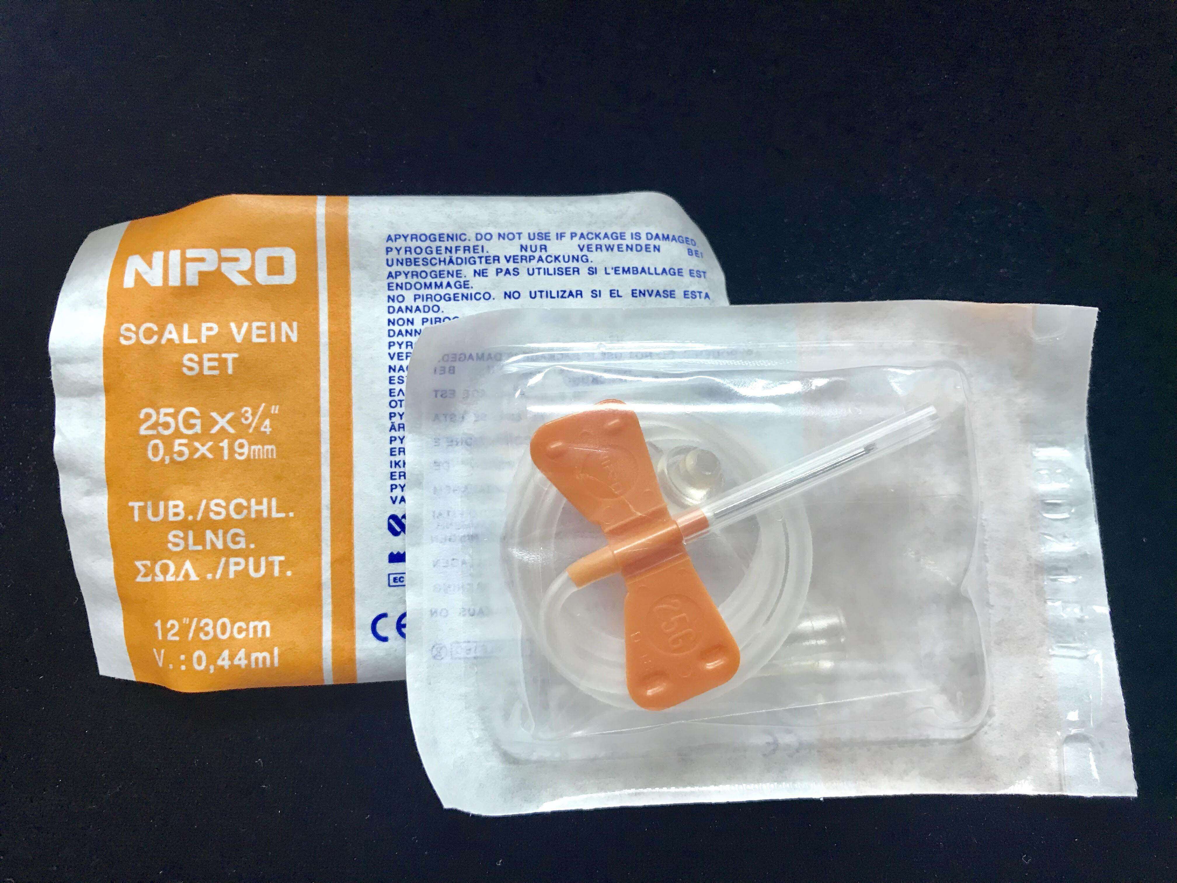 NIPRO PSV SCALP VEIN SET 25G X 3/4 INCH (19mm) - 50'S EXPIRY 2029 ...