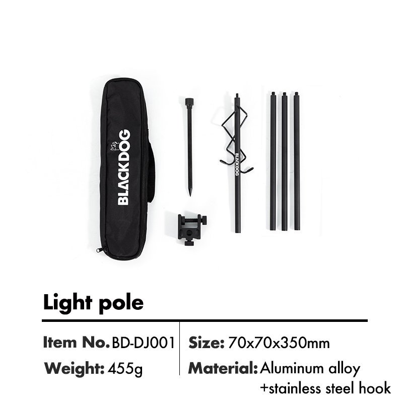 BLACKDOG Light Pole Camping Outdoor Table Lamp Holder Hook Picnic Lampu ...