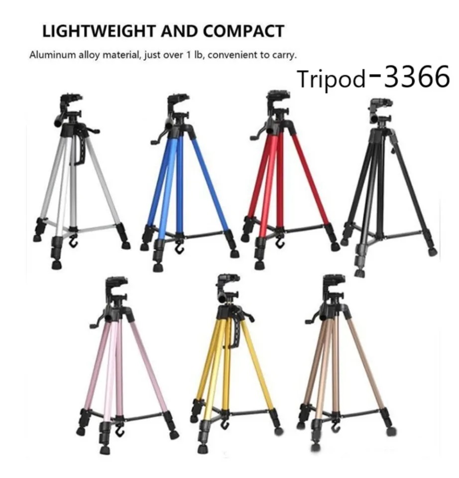 Tripod 3366 Lightweight Aluminium Alloy Tripod Stand Handphone ...