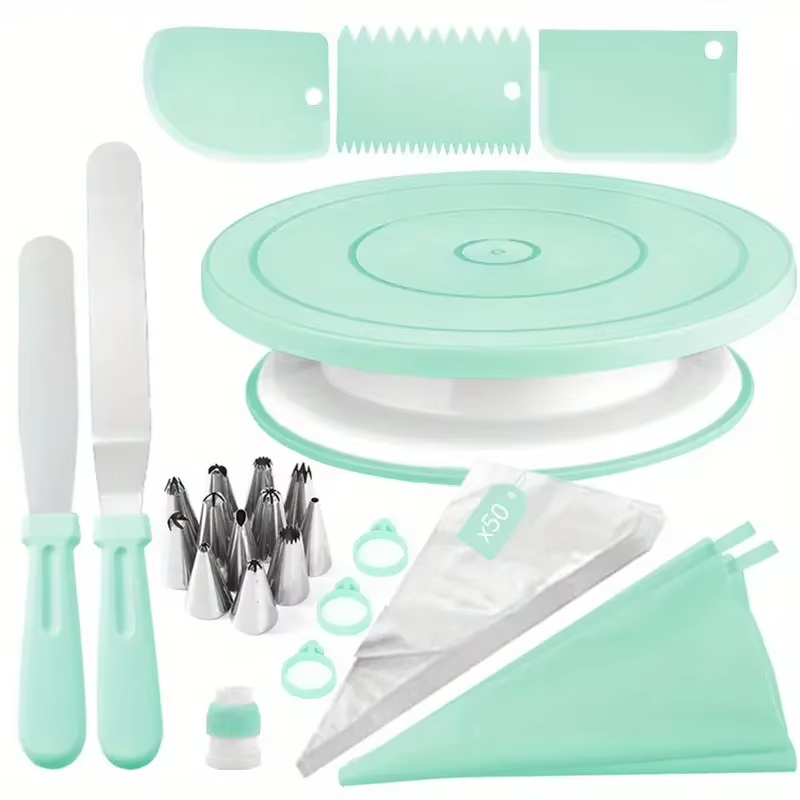 74-Piece Cake Decorating Set-12 Piping Tips- Complete Baking Kit for ...