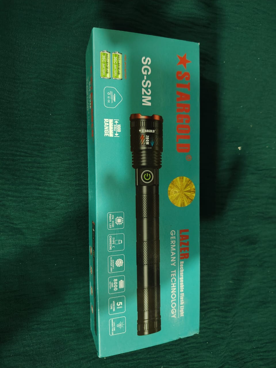 Stargold SG-2SM / SG-1326M Rechargeable Torchlight | 20W–30W LED ...