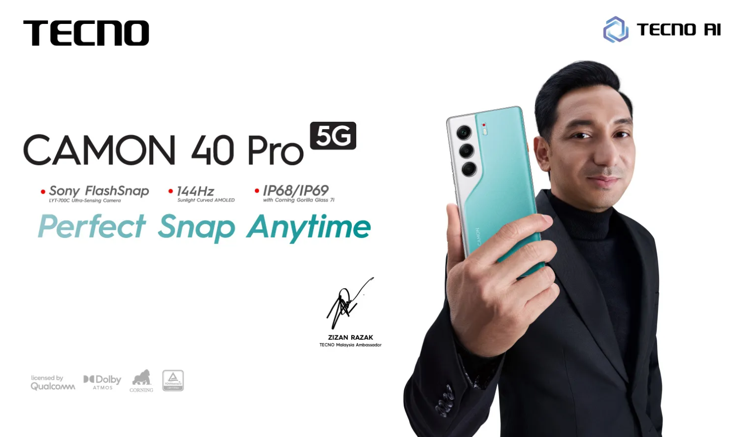 [MY Set] Tecno Camon 40 Pro 5G (8GB+256GB | 12GB+256GB) Original ...